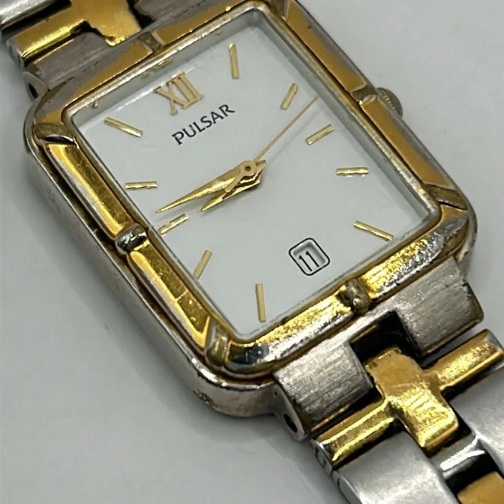 Pulsar | Accessories | Working Vintage Pulsar 2 Tone Rectangular Face ...